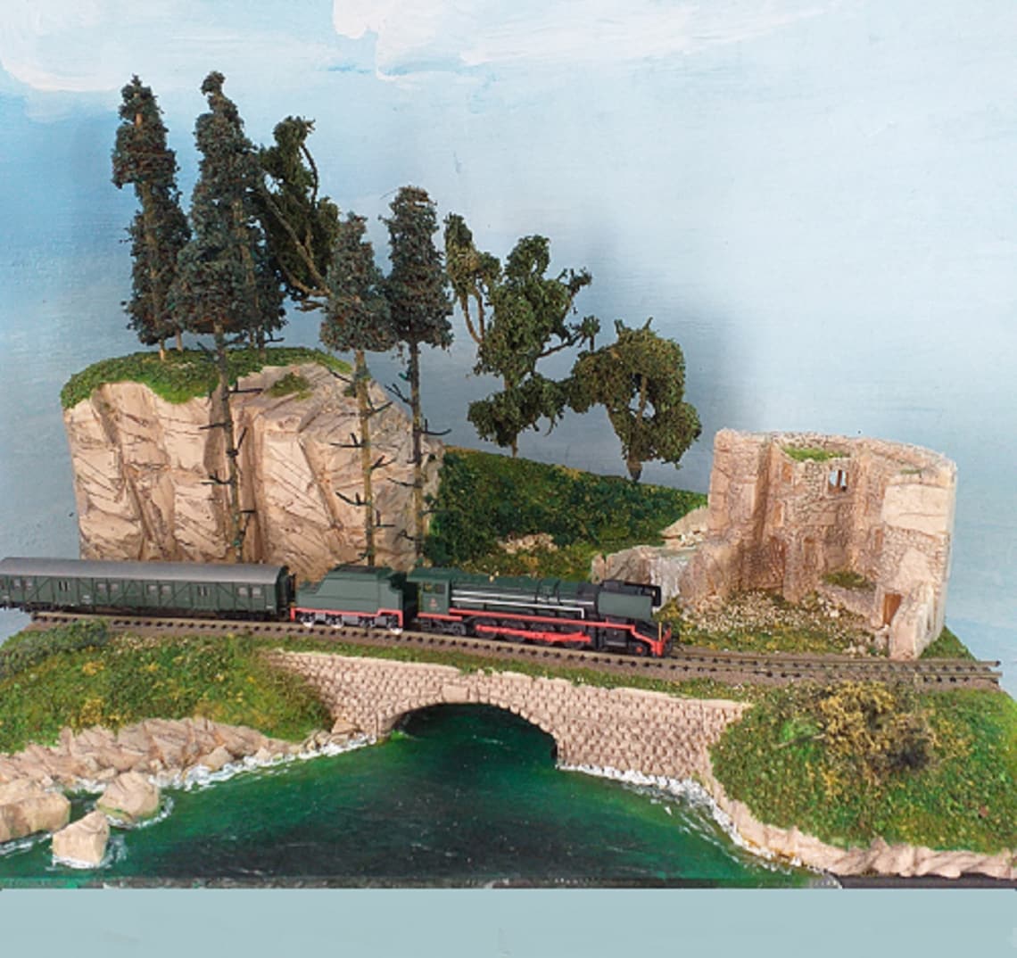 Model Train Layout Diorama in N Scale 1/160 - Etsy
