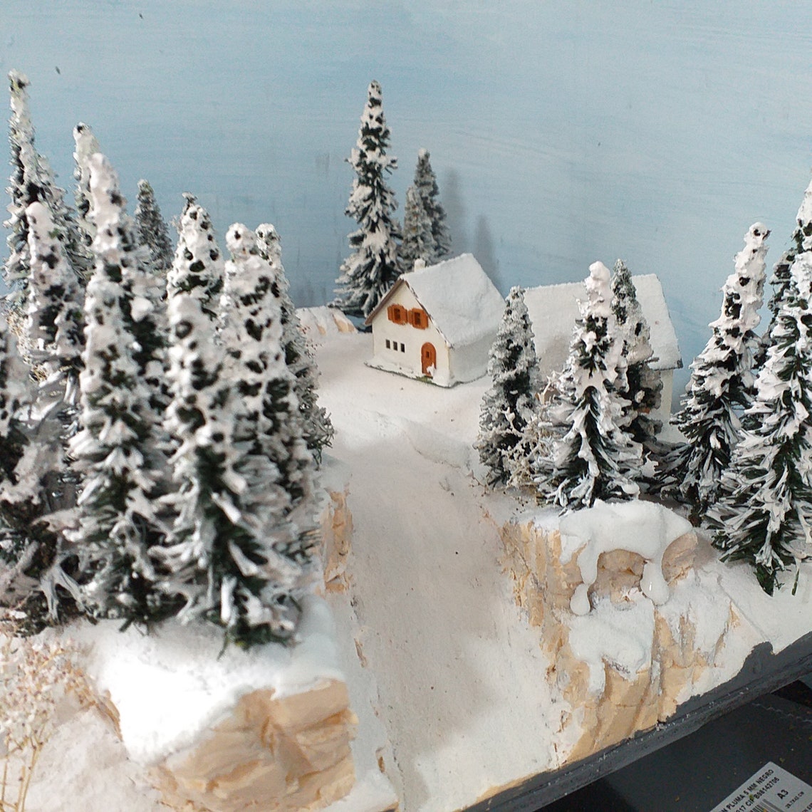 Model Winter Snow Diorama With Frozen Lake Scale 1/160 - Etsy