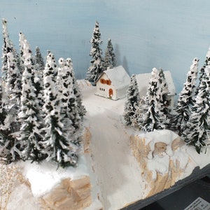 Model Winter Snow Diorama With Frozen Lake Scale 1/160 | Etsy