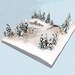 Model Winter Snow Diorama With Frozen Lake, Scale 1/160 - Etsy