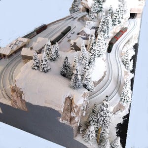 Portable Light Weight Model Train Winter Snow Railway Layout in N Scale ...