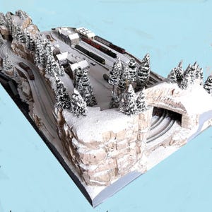 Portable Light Weight Model Train Winter Snow Railway Layout in N Scale ...