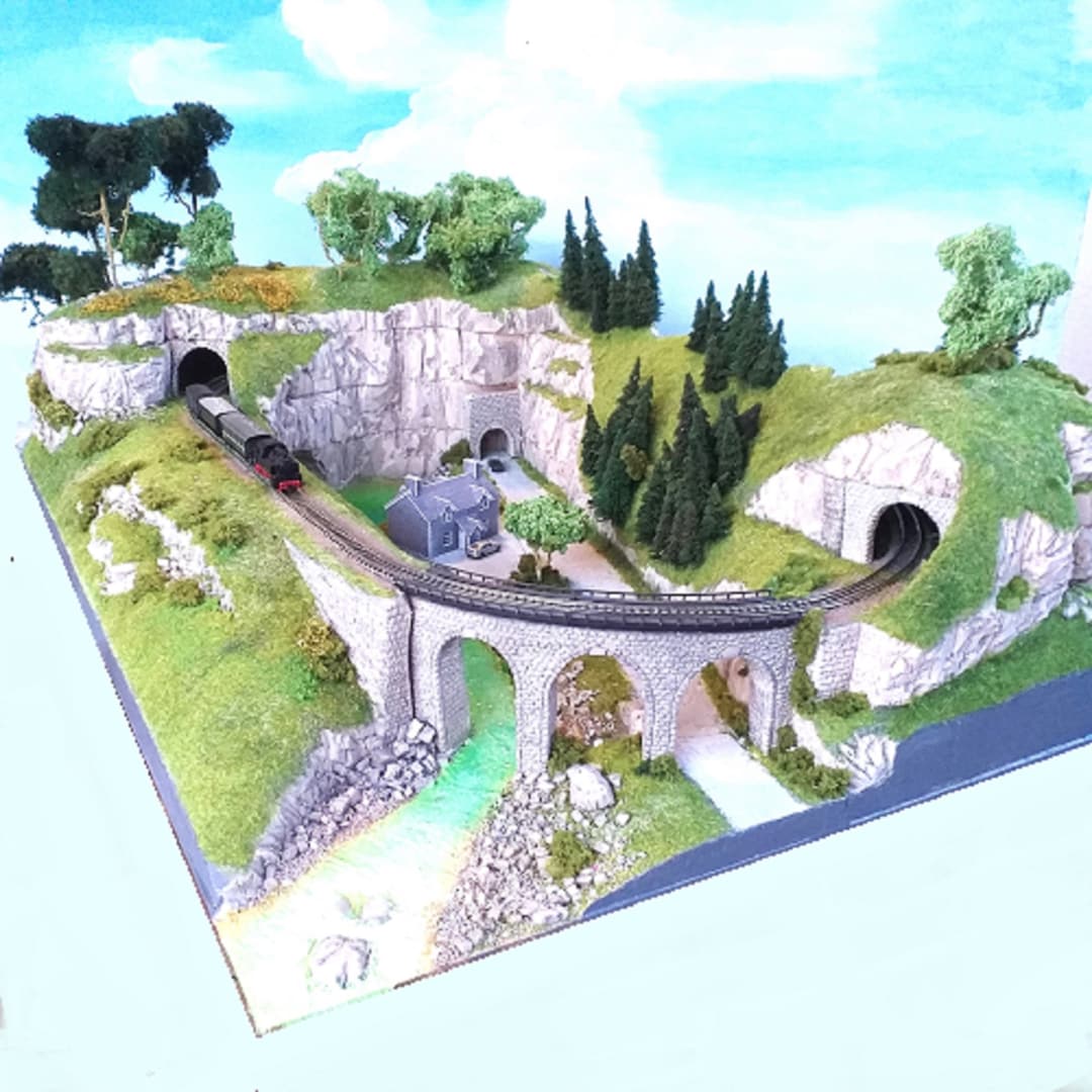 Handmade N Scale Model Railroad Layout: Scenic Woodland Valley - Etsy