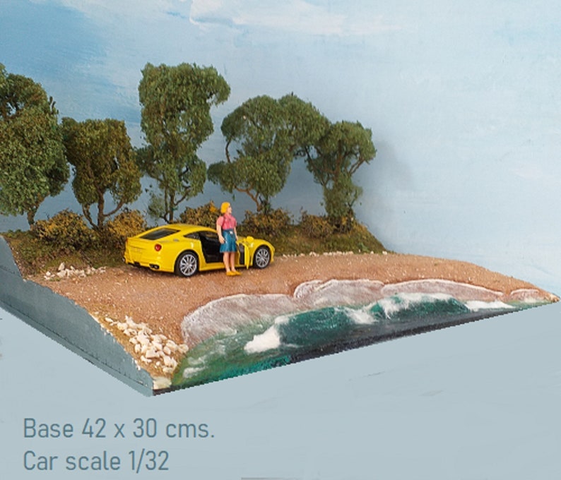 Model Seashore Diorama With Beach for Scale 1/22 to 1/100 - Etsy