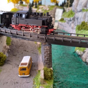Model Railway With a Realistic Forest Mountain Layout, With Lakes and ...