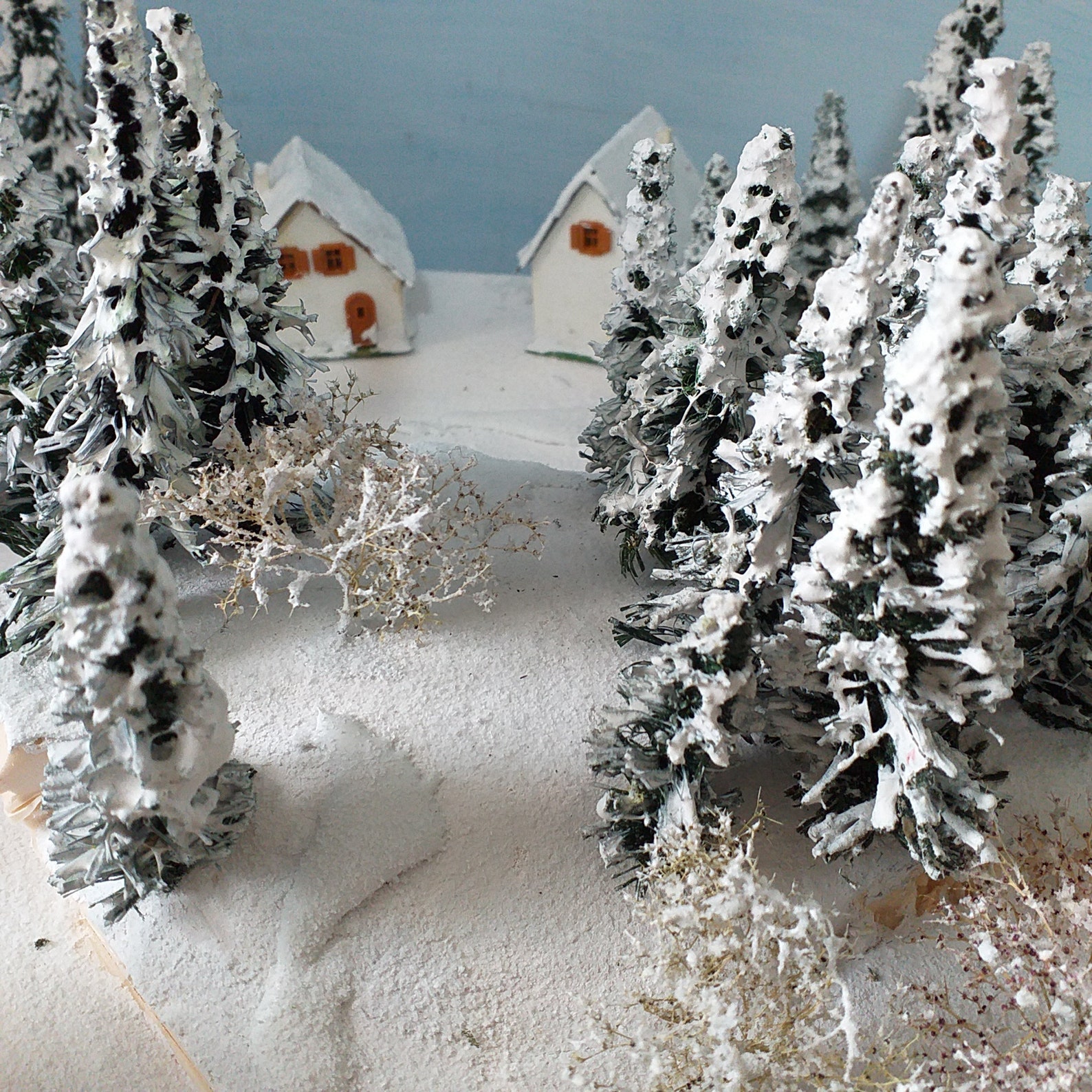 Model Winter Snow Diorama With Frozen Lake Scale 1/160 - Etsy