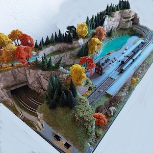 Portable Scenic Model Railway Layout, With Lakes and Waterfalls in N ...