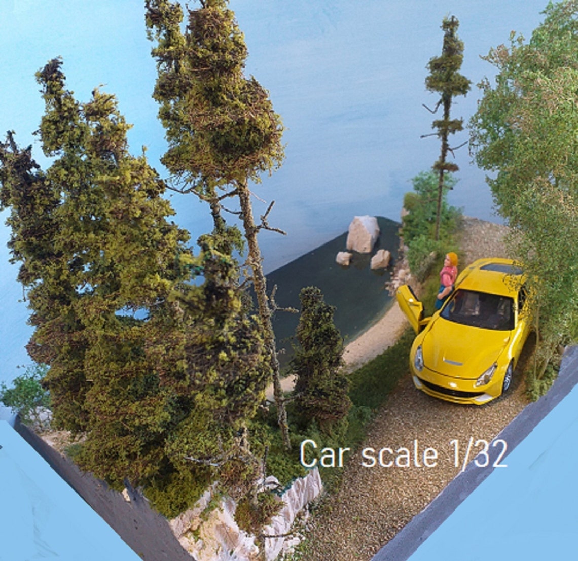 Diorama Scenic Lake With Forest Road Suits Scale 1/32 to 1/100 - Etsy