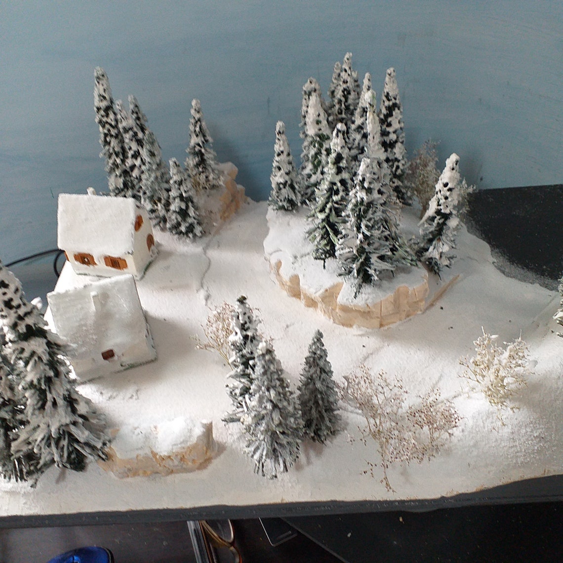 Model Winter Snow Diorama With Frozen Lake Scale 1/160 - Etsy