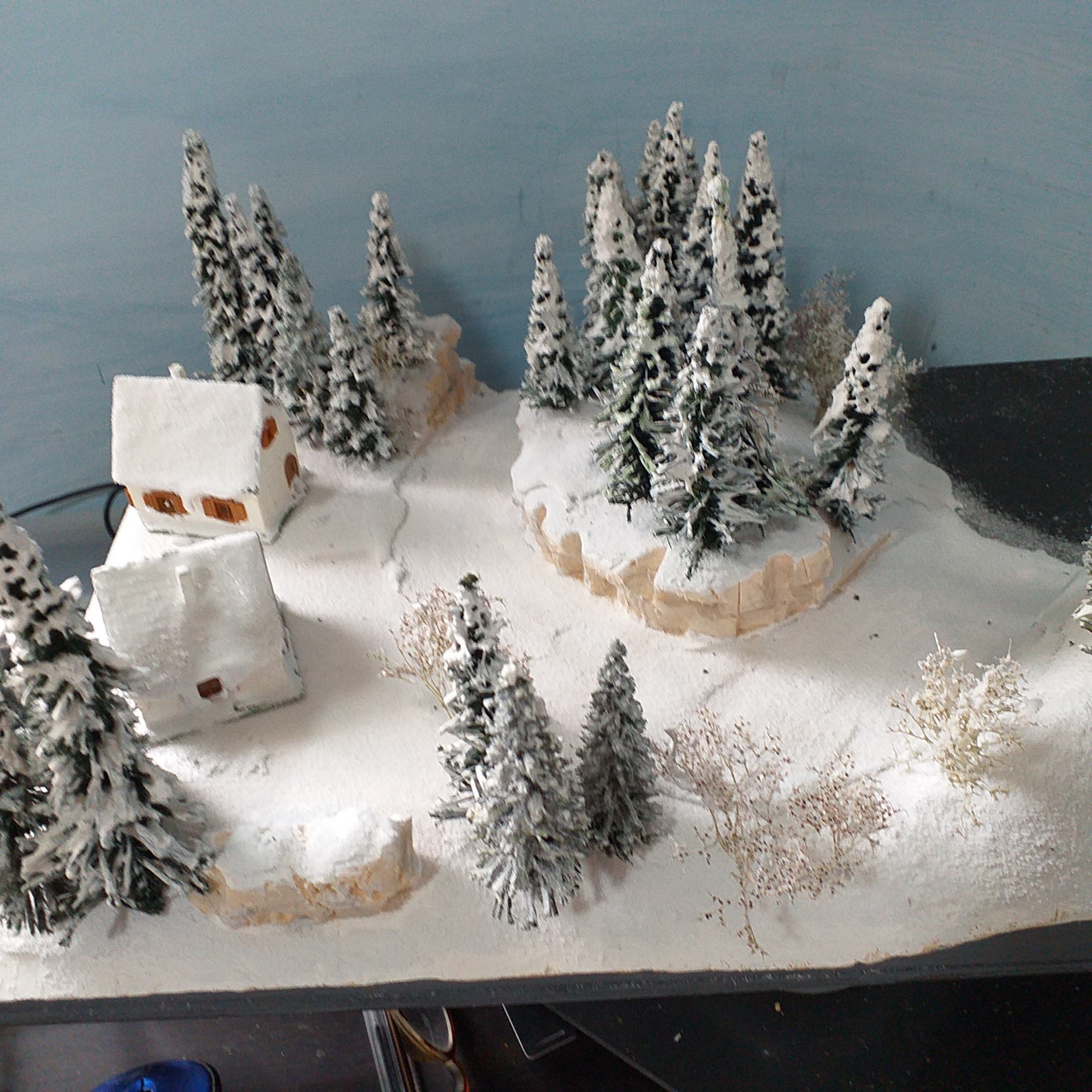 Model Winter Snow Diorama With Frozen Lake Scale 1/160 - Etsy