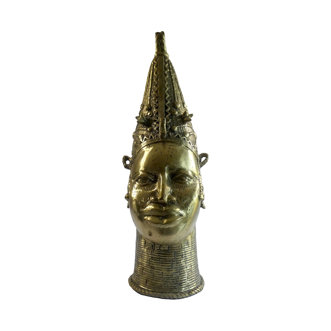 Yoruba Sculpture, Ife Bronze Head Bust, African Art Decor, Masterpiece ...