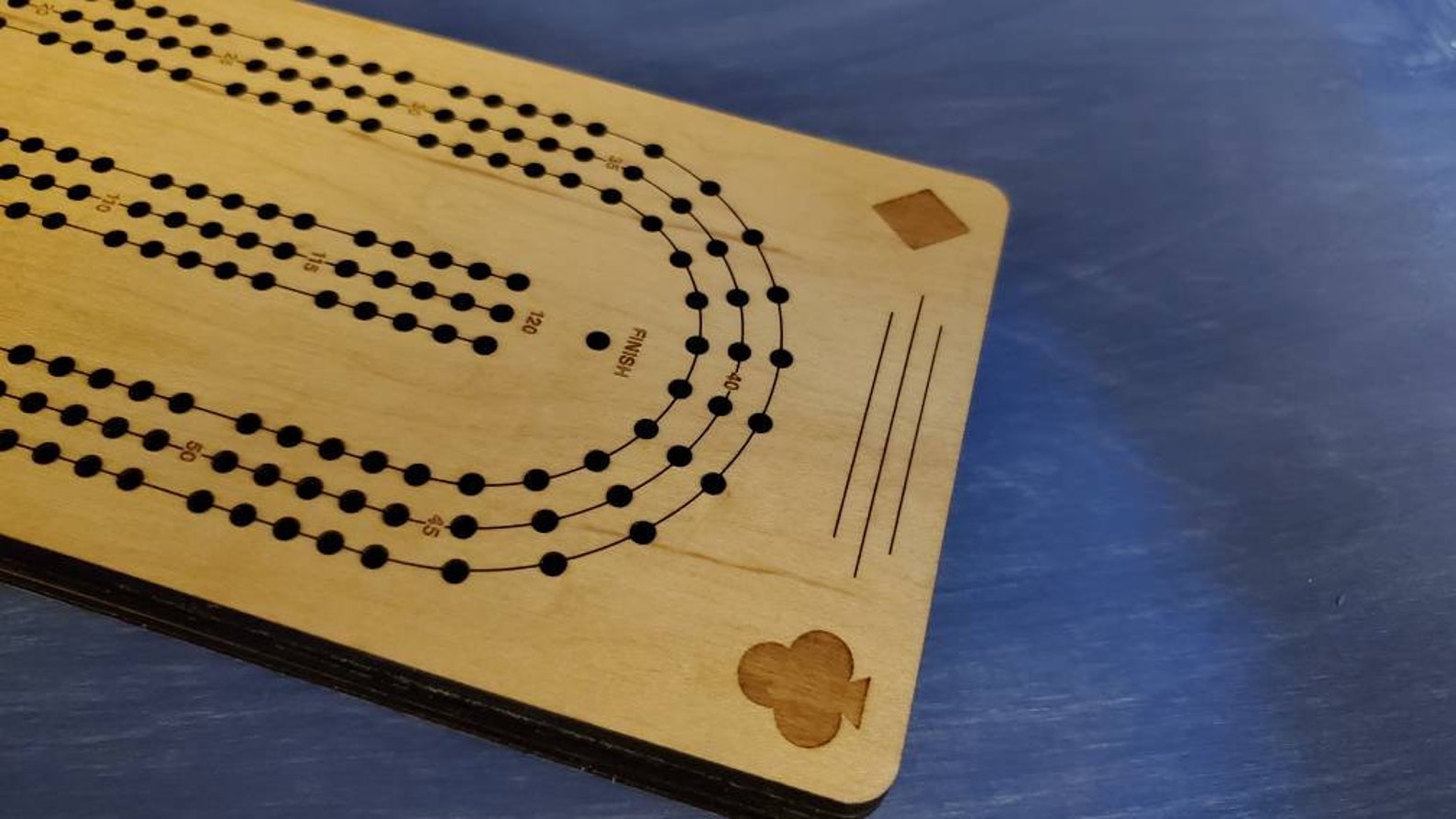 Three Track Cribbage Board With Peg Storage - Etsy