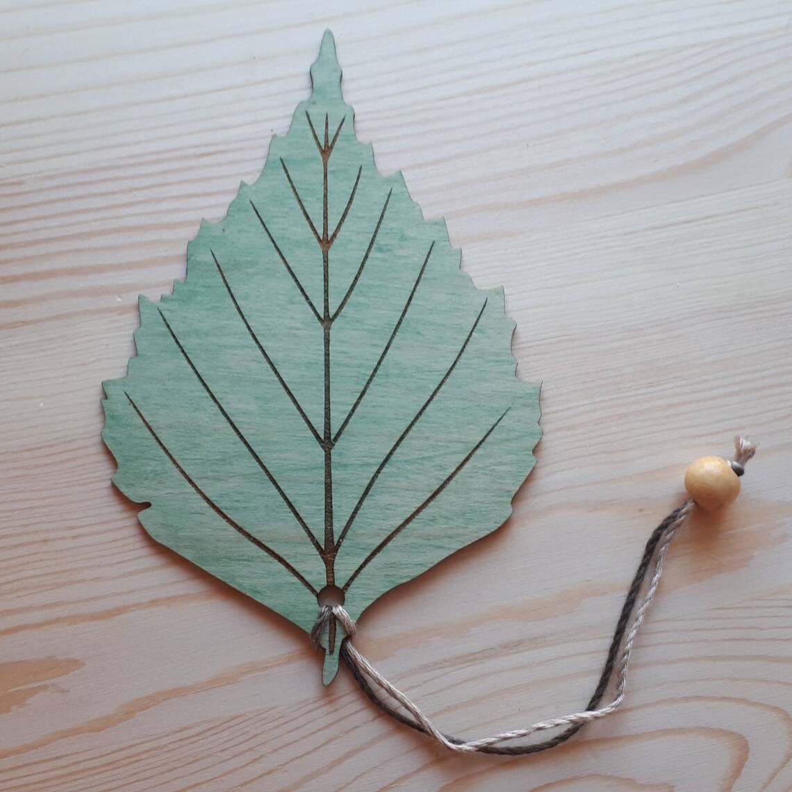 Leaf Shaped Engraved Wood Bookmark - Etsy