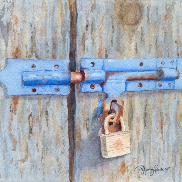 Rusty Lock - Etsy