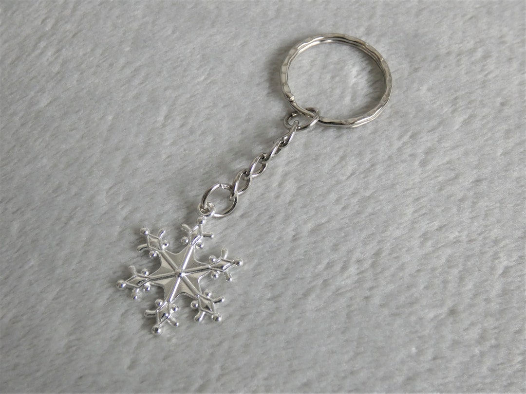 Cute Winter Snowflake Keyring for Women and Girls / Snow Keychain ...