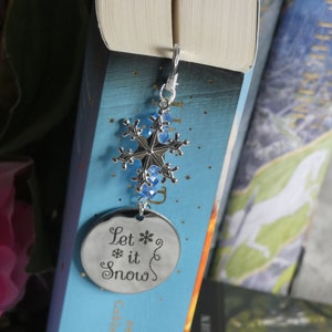 Let It Snow Bookmark / Snowflake Christmas Bookmark for - Etsy UK