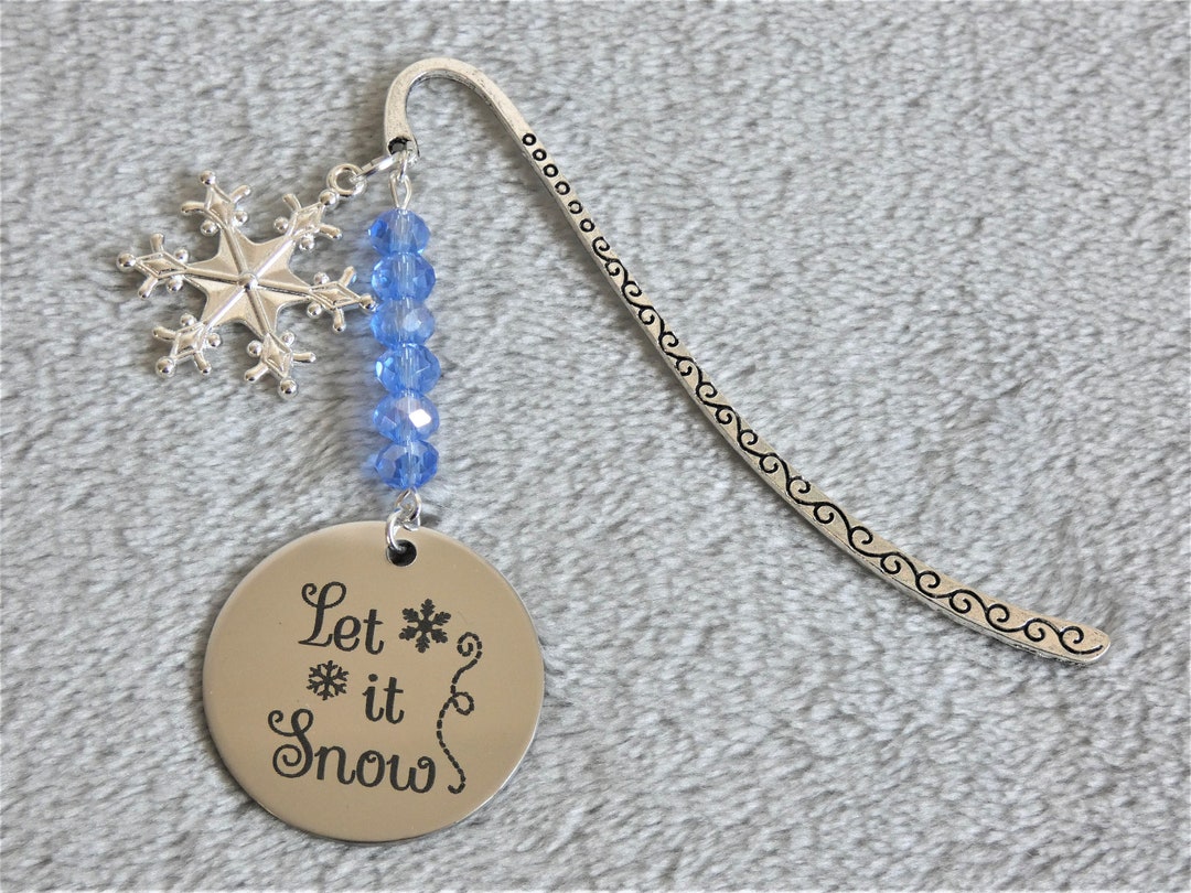 Let It Snow Bookmark / Snowflake Christmas Bookmark for - Etsy UK