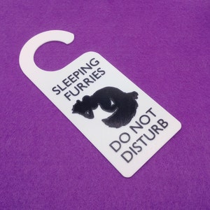 Sleeping Furries Door Sign - Etsy
