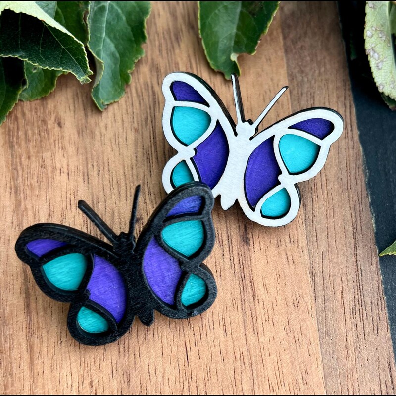 Purple Butterfly Pin - Etsy