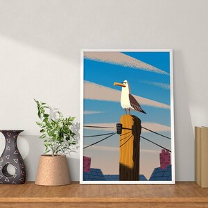 Seagull Art Print, A4, A3 - Etsy