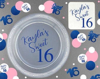 16th Birthday Party Plates - Etsy