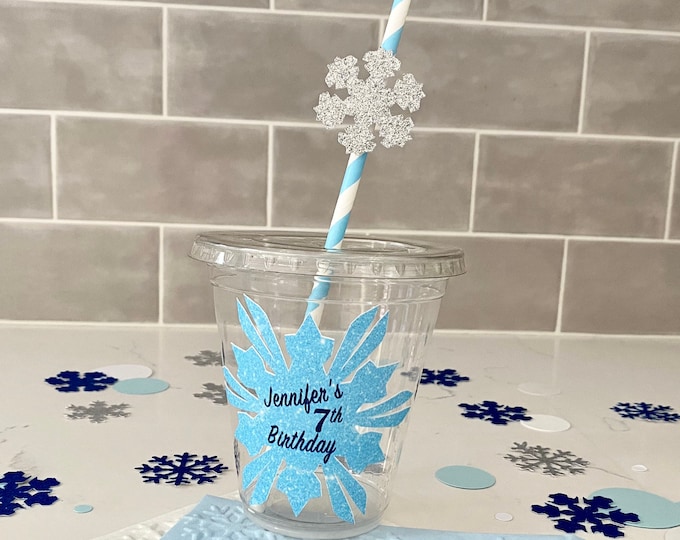 Winter Wonderland Snowflake Straws Frozen Paper Straws - Etsy