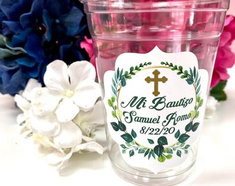 God Bless Personalized Christening/baptism Stadium Cups - Etsy