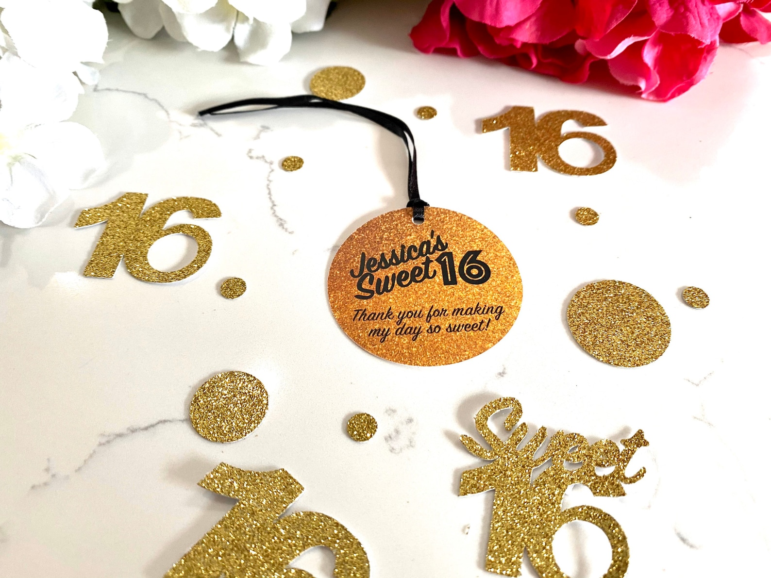 Sweet Sixteen Favor Tag, Sweet 16 Favor Tags, Sweet Sixteen Party Favor ...