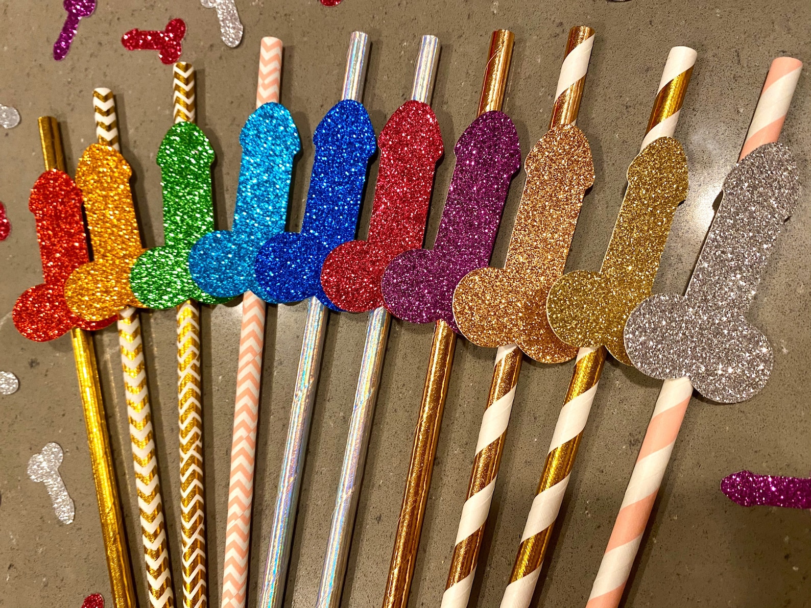 Penis Paper Straws Dick Paper Straws Bachelorette Paper Etsy