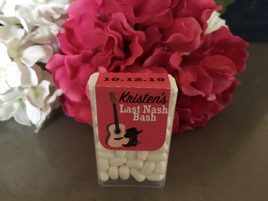 Nash Bash Tic Tac Favor Label, Nashlorette Bachelorette Party Favor ...