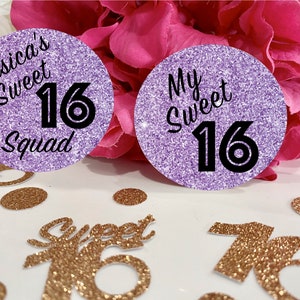 Sweet Sixteen Button Favor, Sweet 16 Pin, Sweet Sixteen Party Favor ...