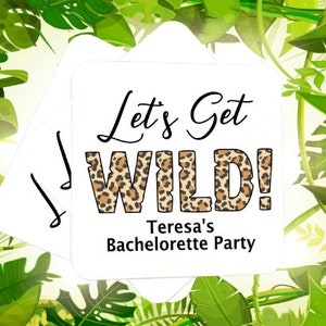 Let's Get Wild Bachelorette Party Welcome Sign, Bridal Shower Sign ...