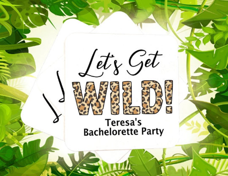 Let's Get Wild Bachelorette Party Welcome Sign Bridal - Etsy