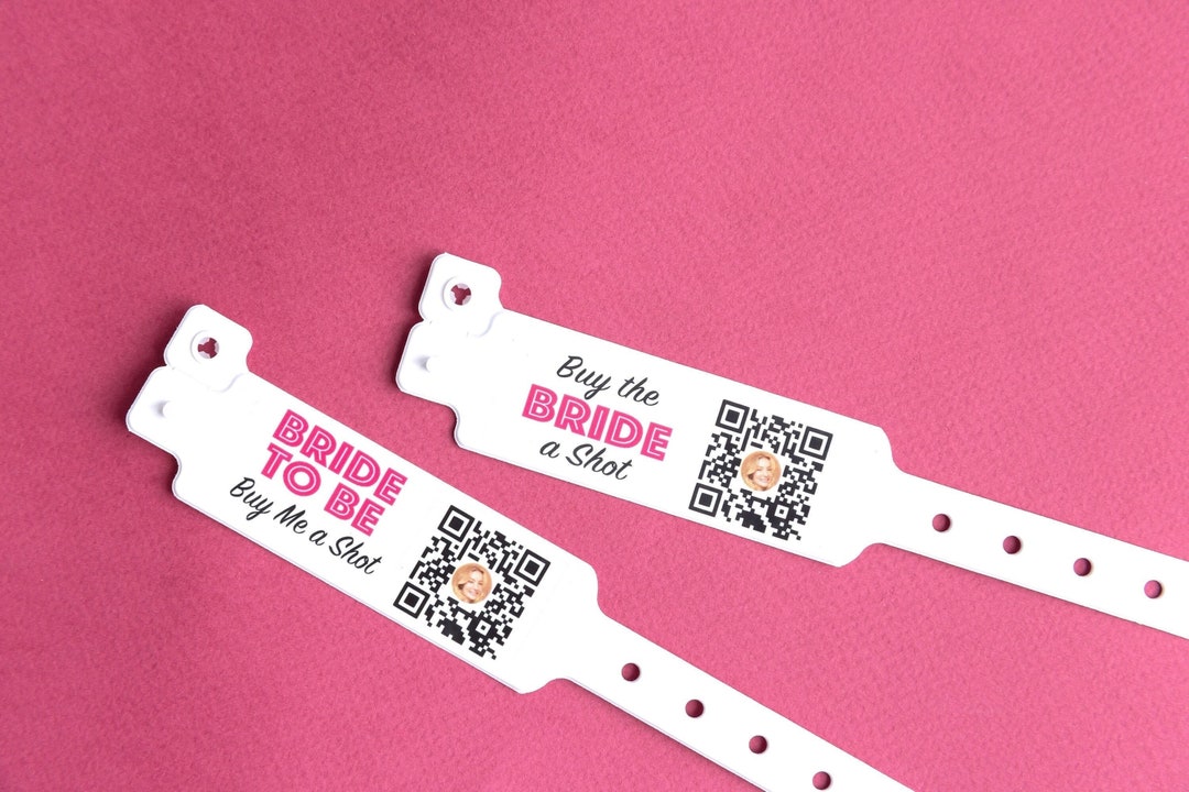 Venmo QR Code Bracelets, Waterproof Wristbands, Bachelorette Party ...