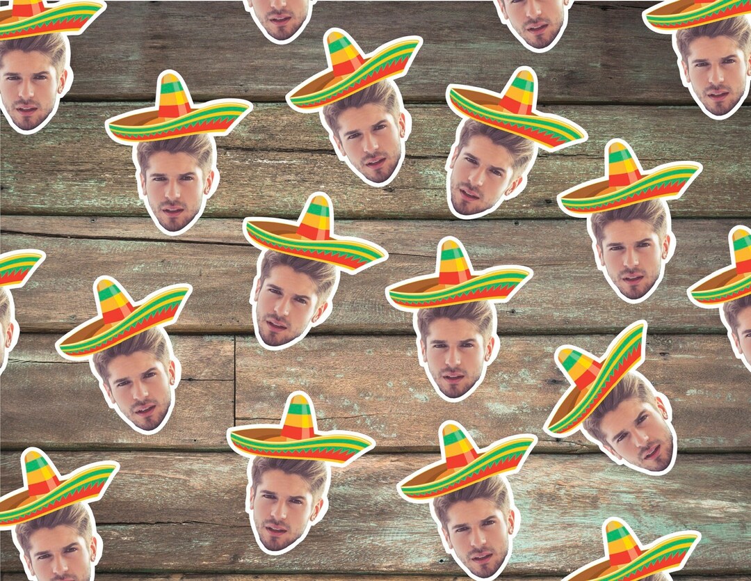 Groom Sombrero Face Confetti, Bachelorette Party Head Confetti ...