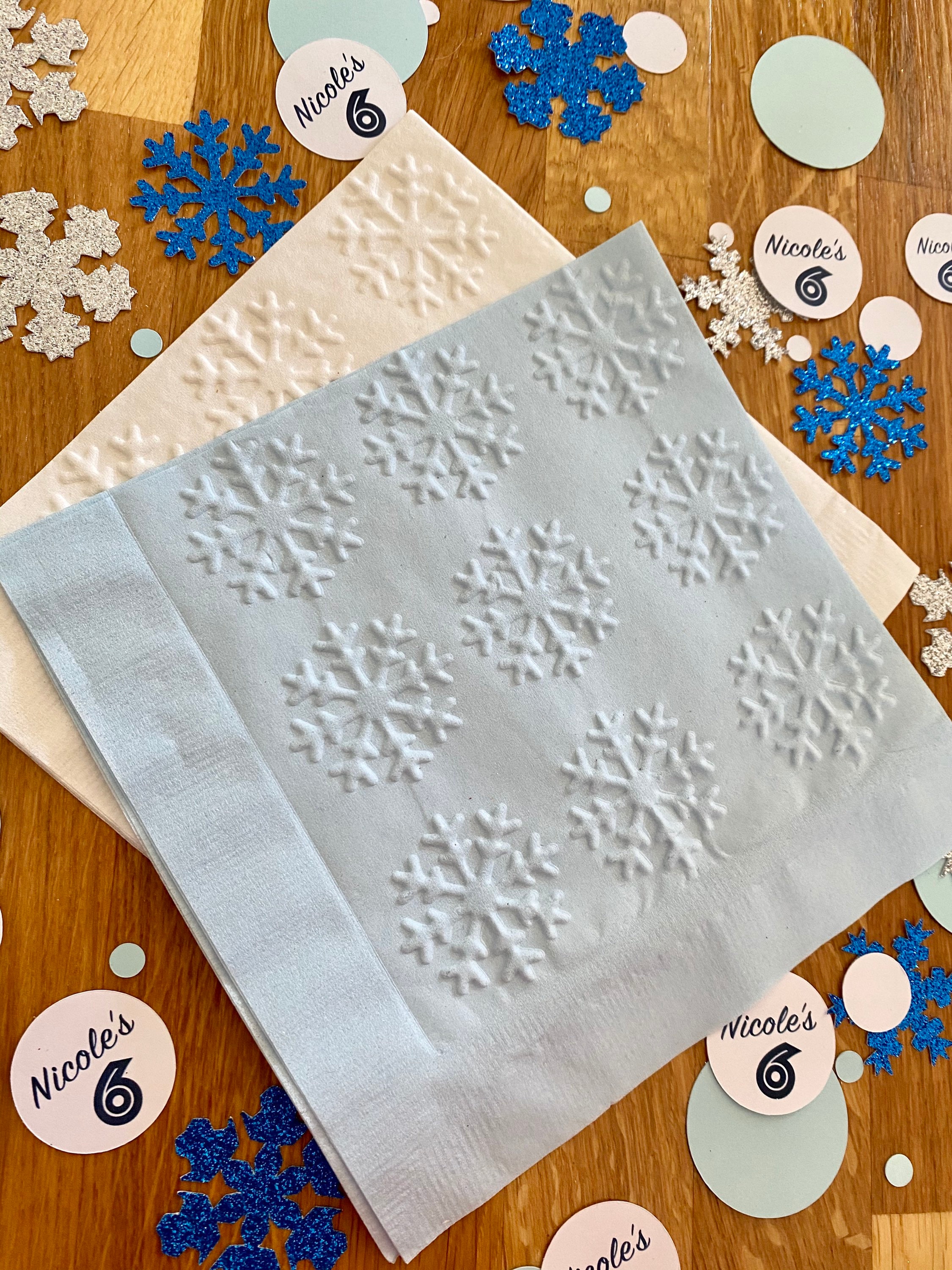 Frozen Snowflake Napkins Winter Onederland Snowflake - Etsy