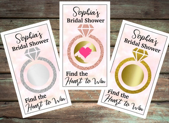 Bridal Shower Scratch off Game Ring Scratch Off Bridal - Etsy