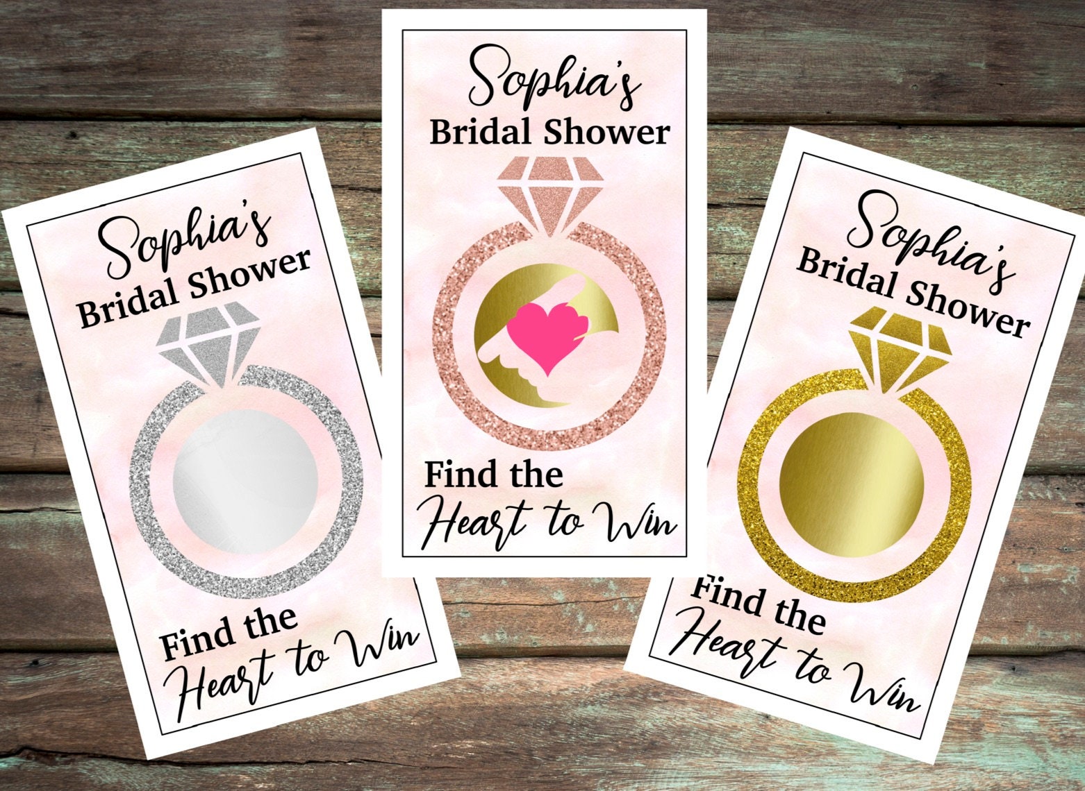 Bridal Shower Scratch off Game, Ring Scratch Off, Bridal Shower Game ...