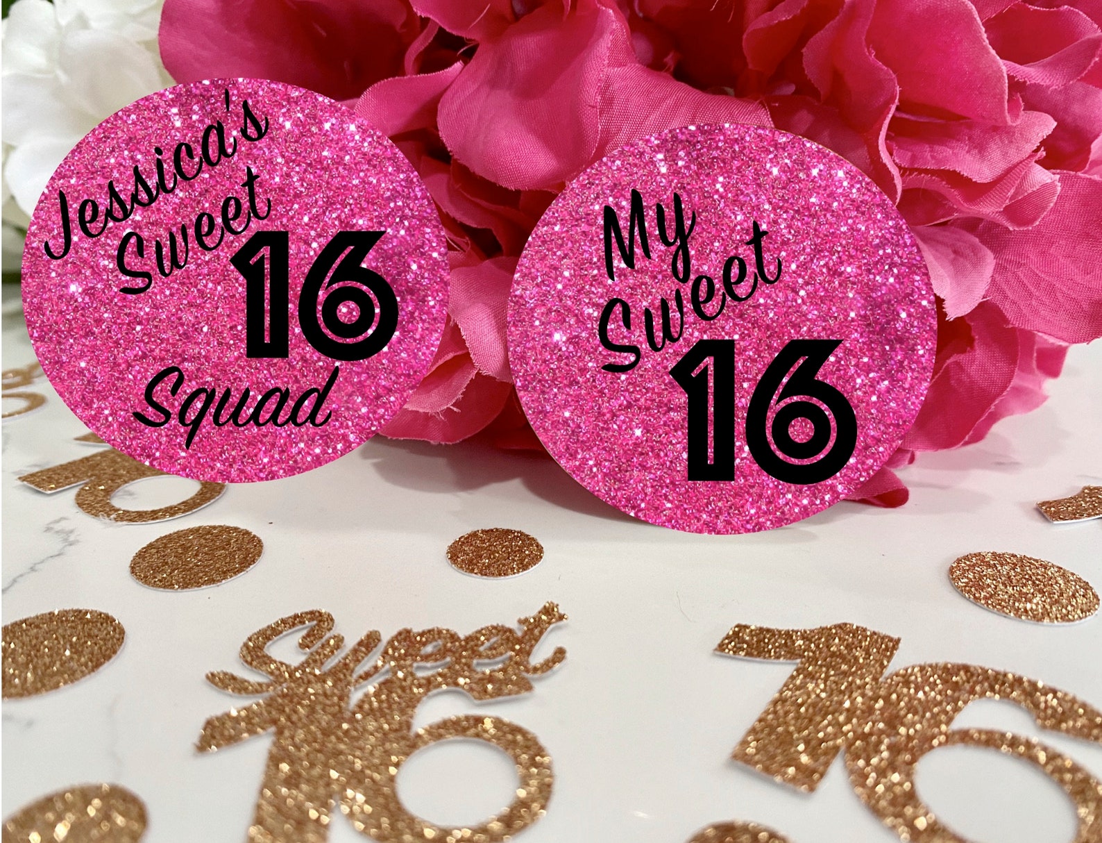 Sweet Sixteen Button Favor Sweet 16 Pin Sweet Sixteen Party | Etsy