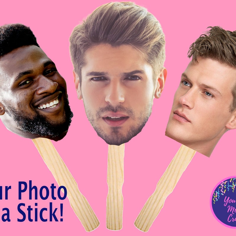 Photo Face on Stick - Etsy