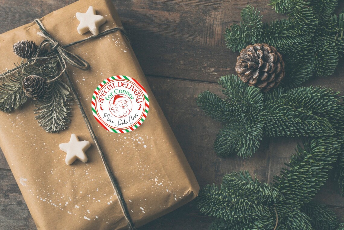 Personalized Santa Claus Gift Tags Christmas Gift Labels | Etsy