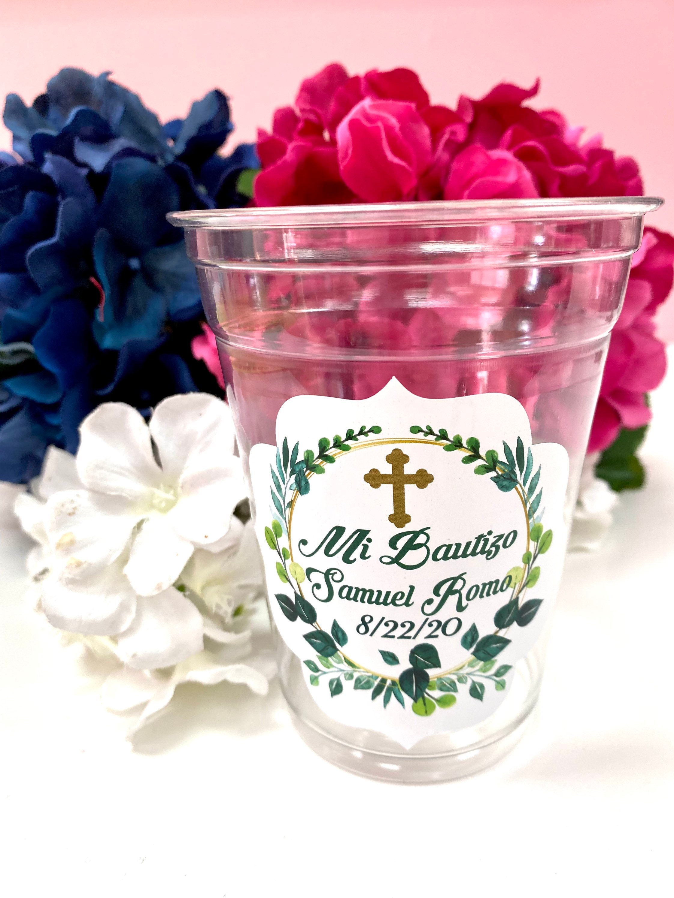 Baptism Cups Christening Cups Mi Baptismo Cups Mi Bautizo - Etsy UK