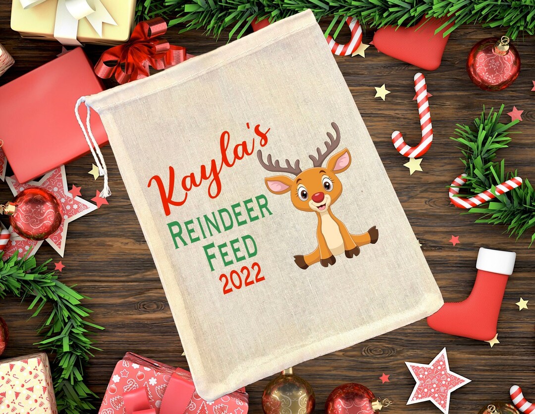 Personalized Reindeer Feed Bags, Christmas Eve Ideas, Magical Reindeer ...