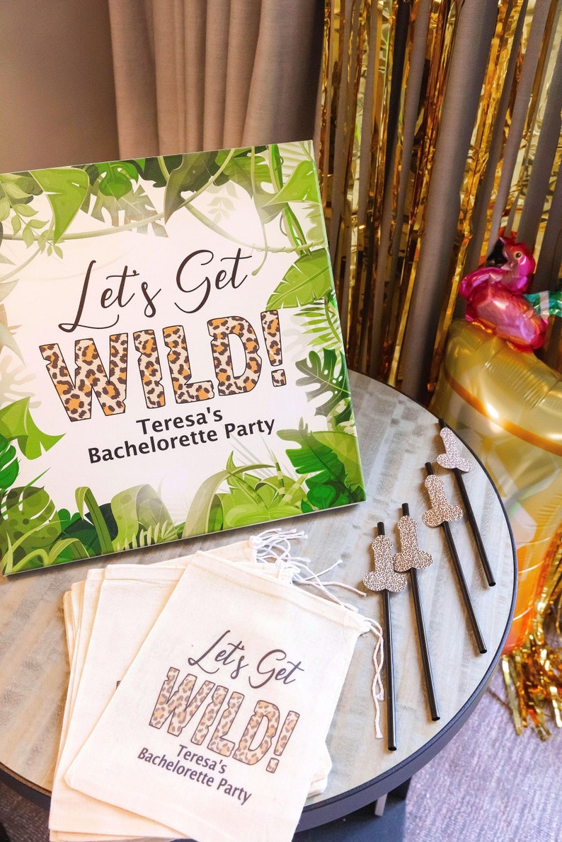 Let's Get Wild Bachelorette Party Welcome Sign Bridal - Etsy