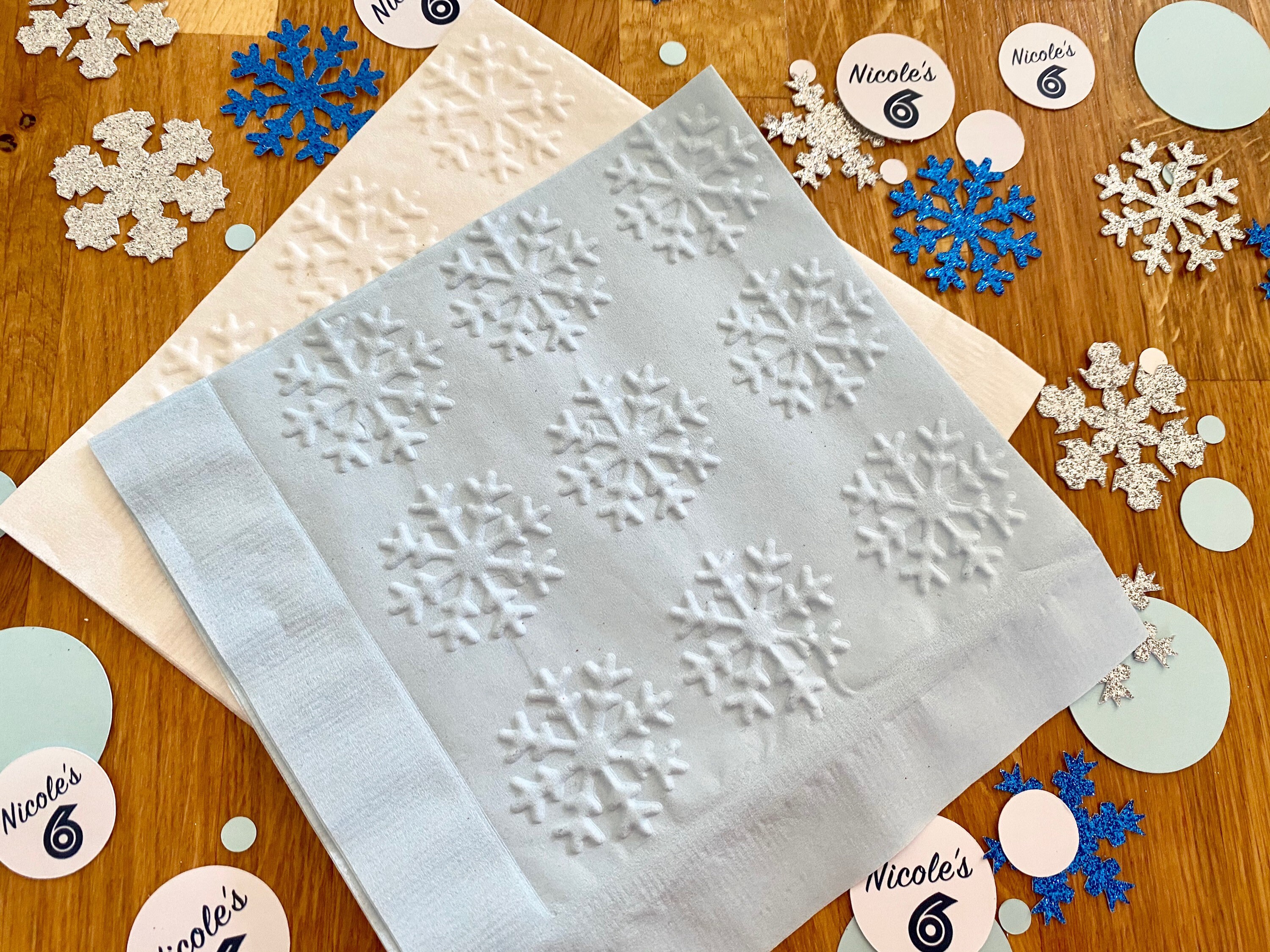 Winter Wonderland Snowflake Straws, Frozen Paper Straws, Snowflake ...