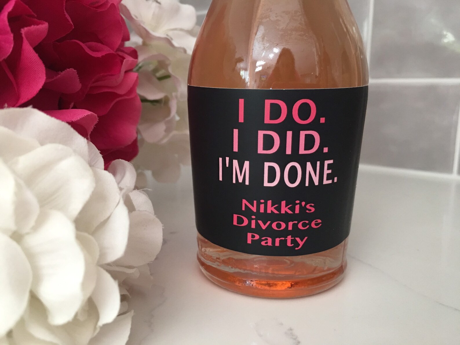Divorce Mini Champagne Labels, Divorce Party Favor, Break up Party ...