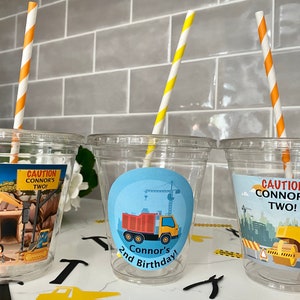 Construction Cups, Construction Birthday Party, Construction Party ...