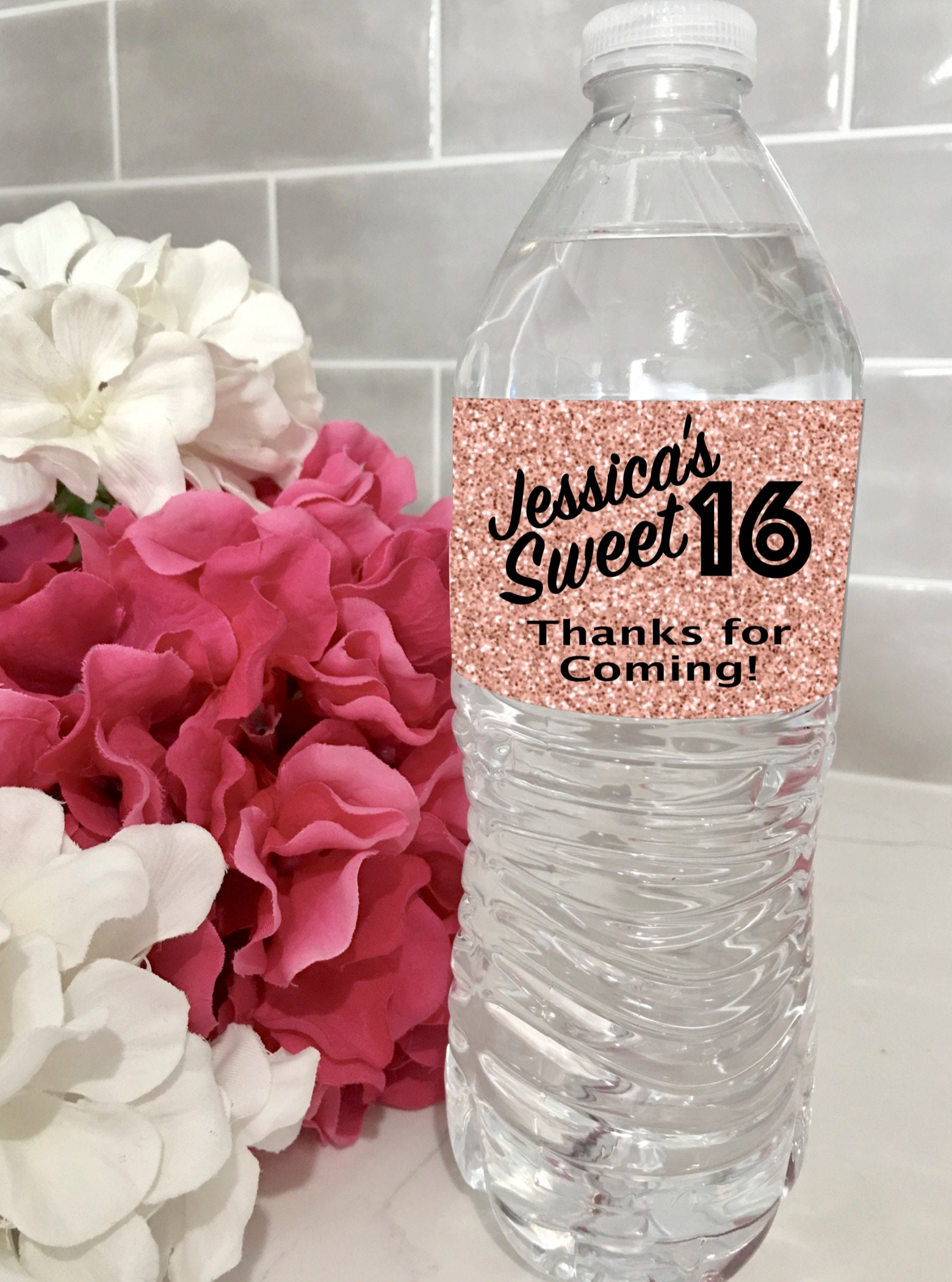 Sweet Sixteen Water Favor Label Sweet 16 Party Favor Sweet - Etsy
