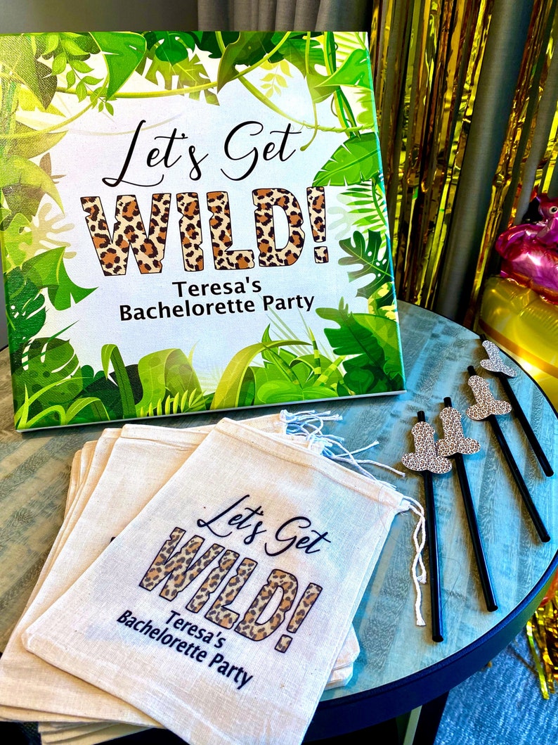 Let's Get Wild Bachelorette Party Welcome Sign Bridal - Etsy
