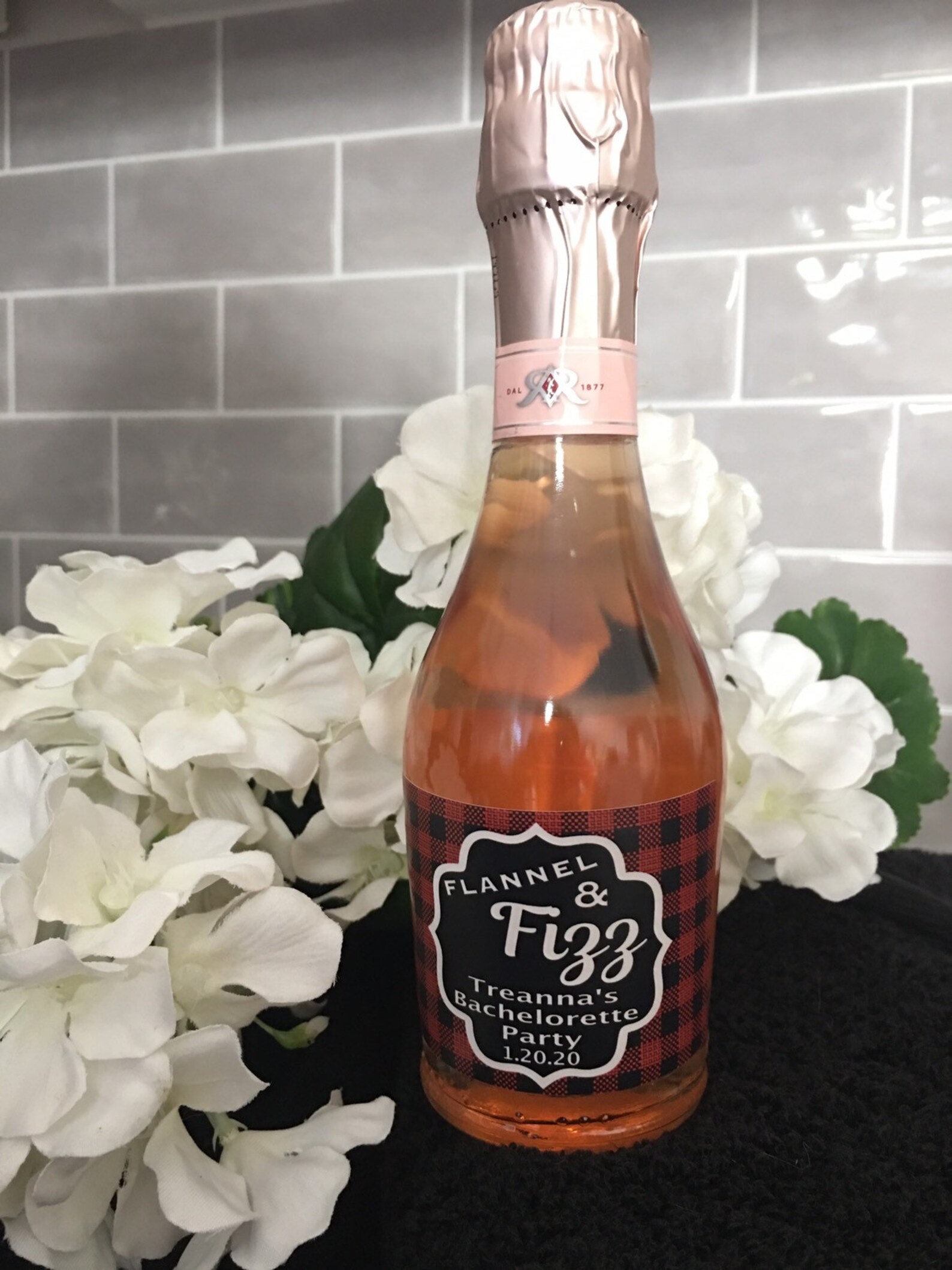 Flannel & Fizz Mini Champagne Labels Champagne Party Favor | Etsy